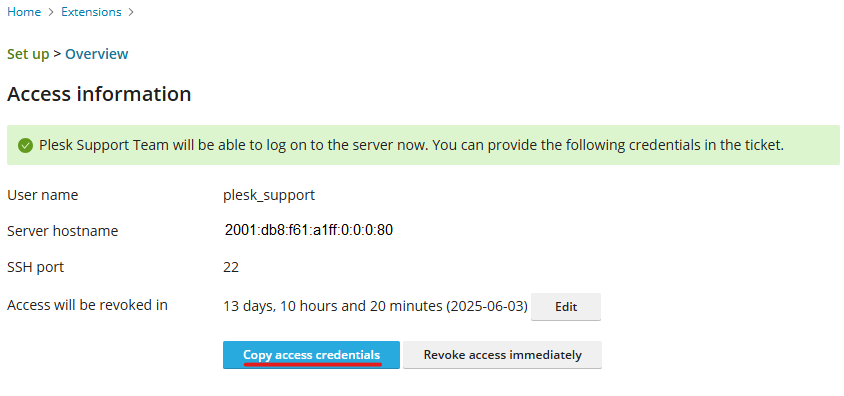 How to provide Plesk Support with server access? – Plesk