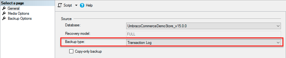 Operation with a SQL Server database fail in Plesk: The transaction log ...