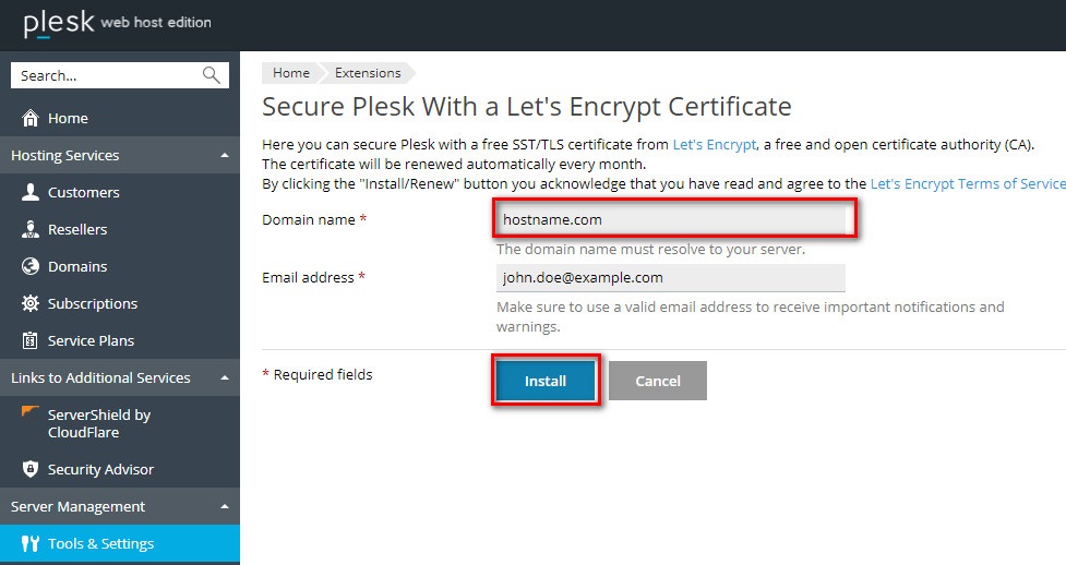 Incorrect certificate used for mail client in Plesk – Plesk