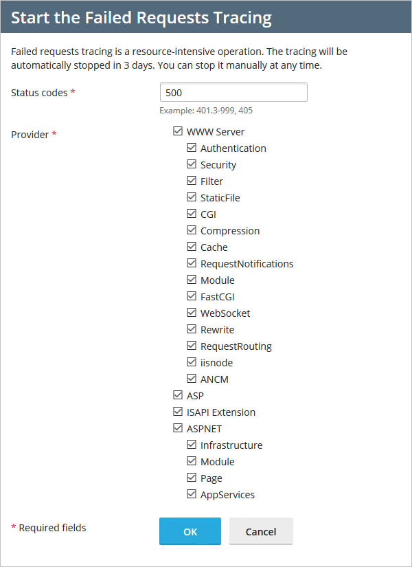 How To Trace Failed Requests For A Domain In Plesk For Windows Server Plesk 